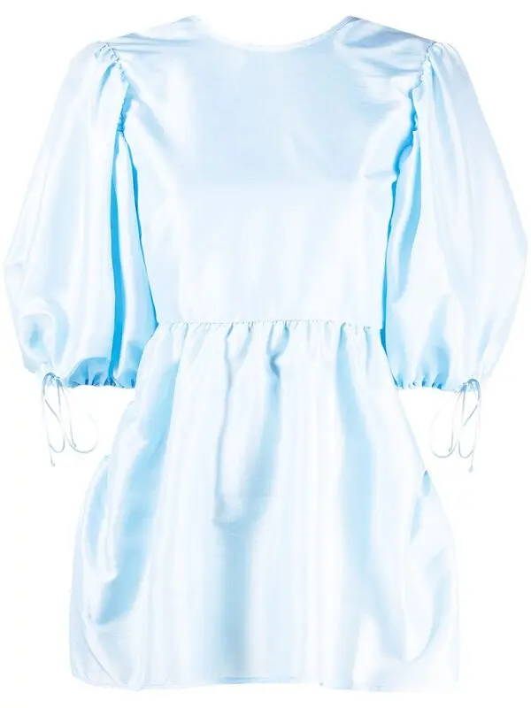 Buy Cecilie Bahnsen Lulu Puff-sleeve Top - Blue At 10% Off 