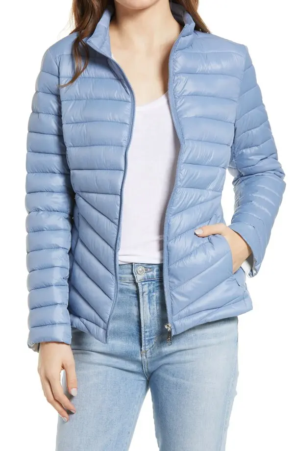 Sam Edelman Packable Quilted Jacket In Blue - 33% Off | Editorialist