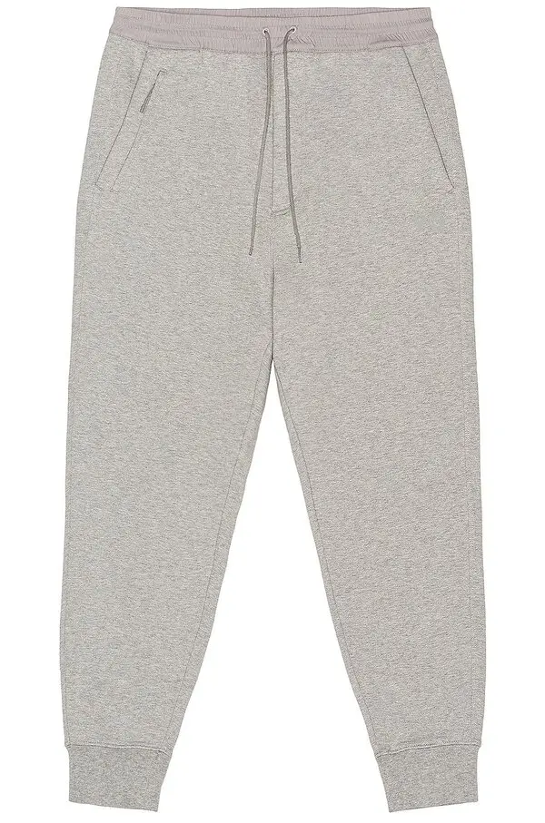 Yohji Yamamoto Classic Terry Cuffed Pants Relaxed In Medium Grey Heather In Grey