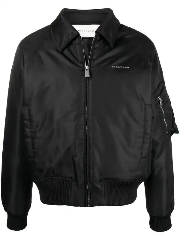 1017 Alyx 9sm Logo Patch Rib-Trimmed Bomber Jacket In Black - 45