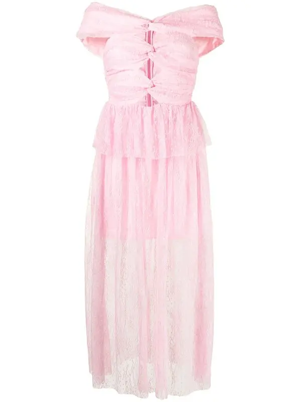 Alice Mccall Illy Off-Shoulder Dress In Pink - 54% Off | Editorialist