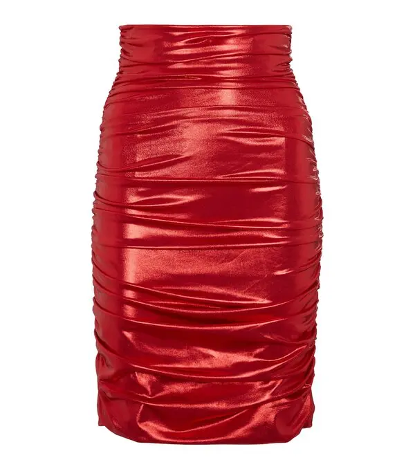 Dolce & Gabbana High-rise Foil-effect Miniskirt