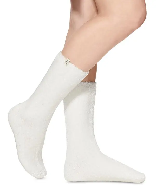 UGG Leda Cozy Crew Socks - White