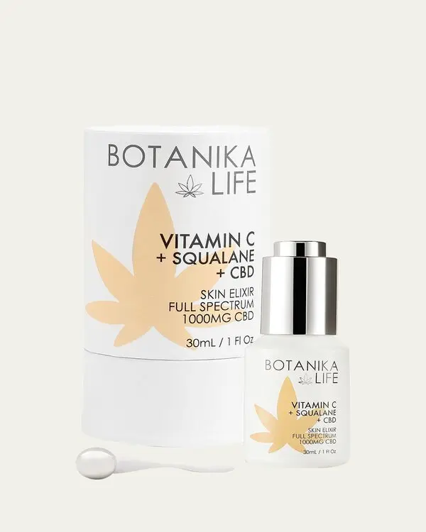 BOTANIKA LIFE Skin Elixir With Vitamin C + Squalane + Full-spectrum 1000mg Cbd, 1 Oz