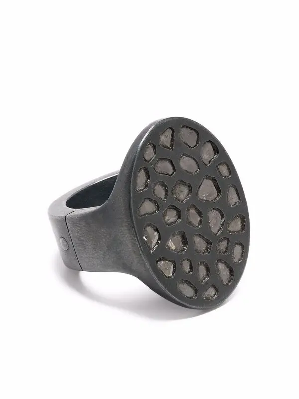 PARTS OF FOUR Sistema Diamond Ring - Black
