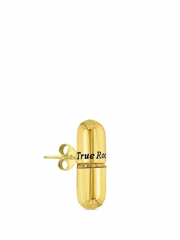 TRUE ROCKS Pill Stud Earring - Gold