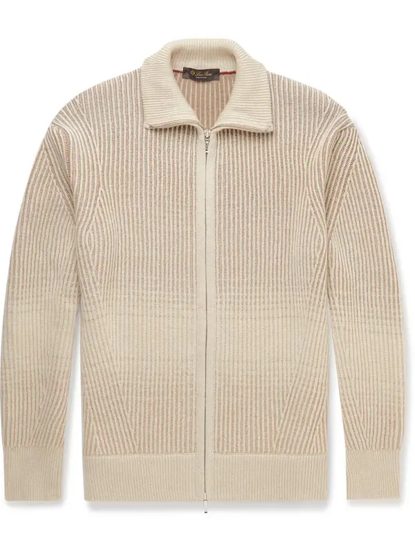 Loro Piana Cashmere And Wool-blend Zip-up Cardigan