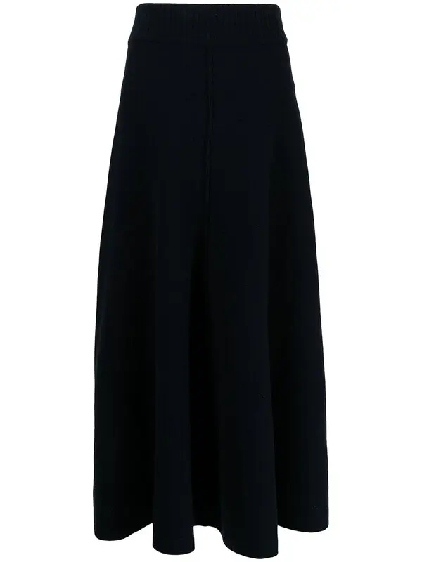 Pringle Of Scotland Fine-knit Midi Skirt - Blue