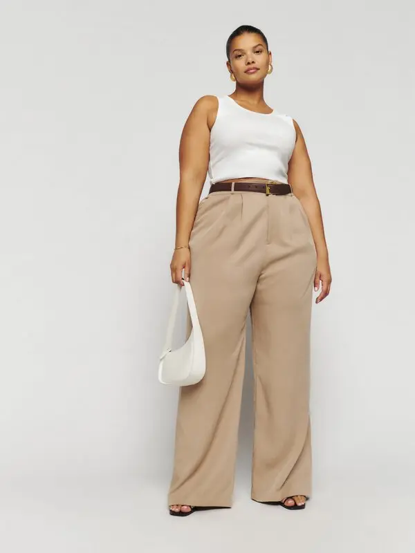 REFORMATION Mason Pant - Khaki