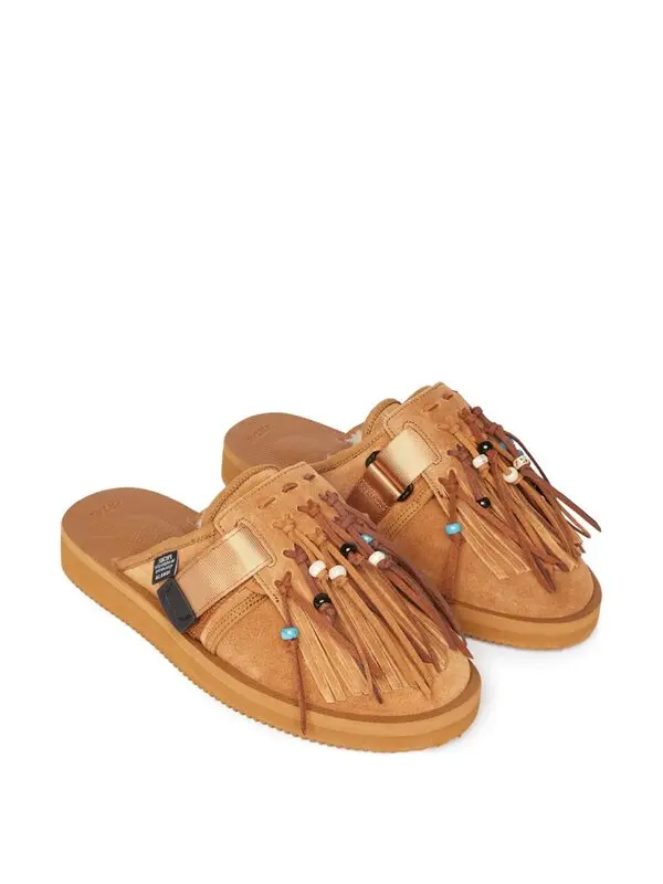 Alanui X Suicoke Zavo Fringe Mule Sugar - Brown | Editorialist
