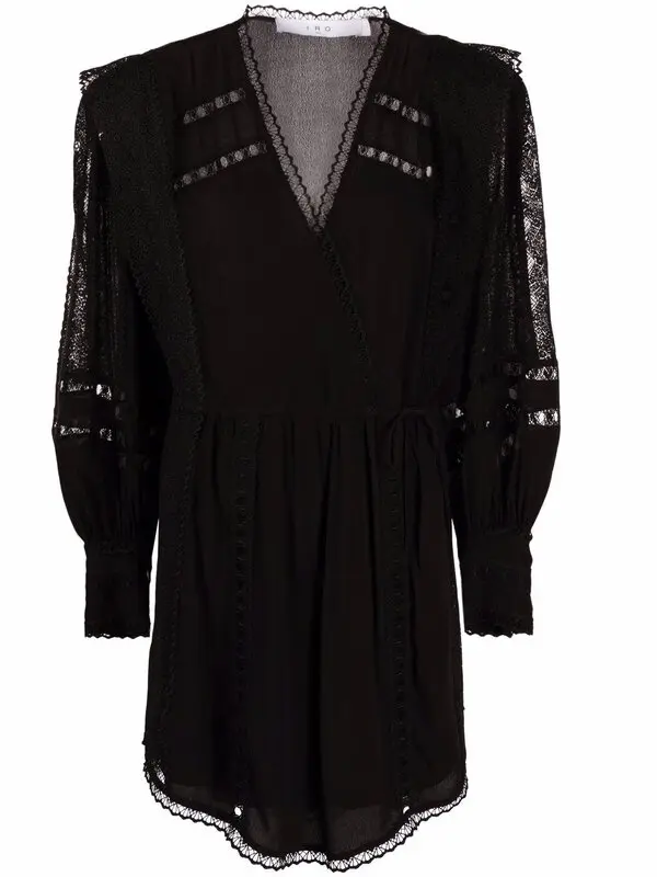 Iro Paris Cassie Lace-Detail Mini Dress In Black - 27% Off | Editorialist