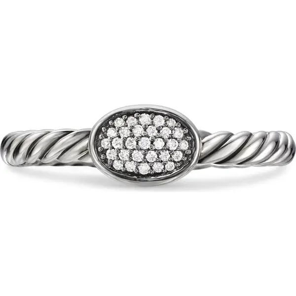 David Yurman Cable Collectibles Oval Ring - Diamond