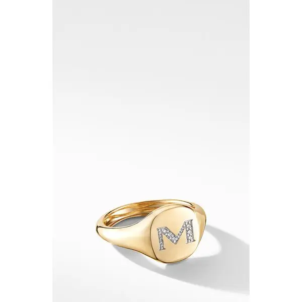 David Yurman Initial Pinky Ring - Diamond-m