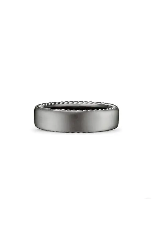 David Yurman Streamline Band Ring - Titanium/ Silver