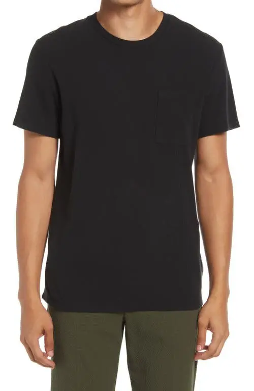 Nn07 Clive Waffle Knit Tee - Black
