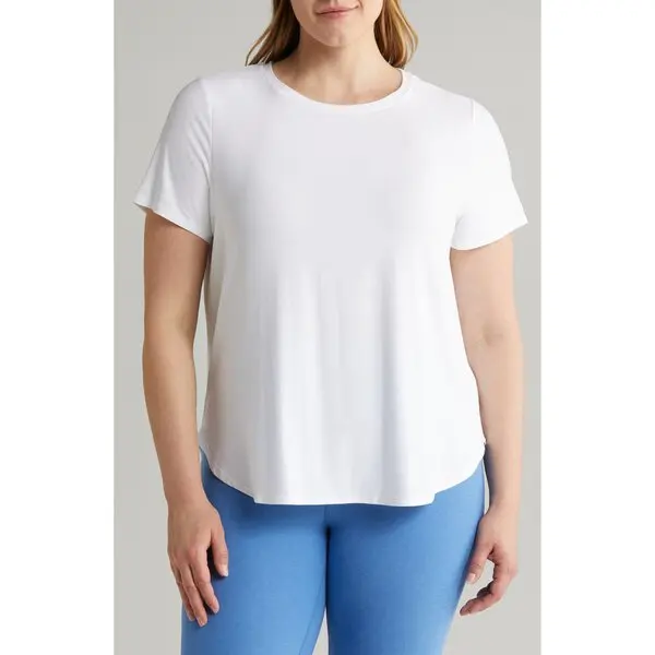 Beyond Yoga On The Down Low Jersey T-shirt - Cloud White