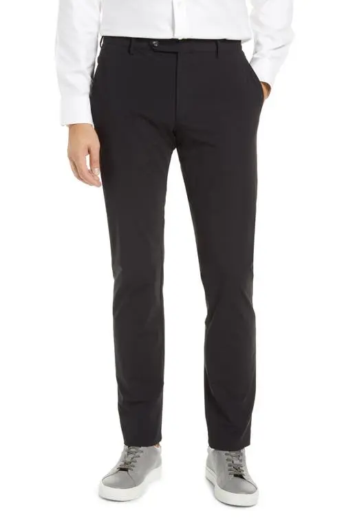 Zanella Active Stretch Flat Front Trousers - Black