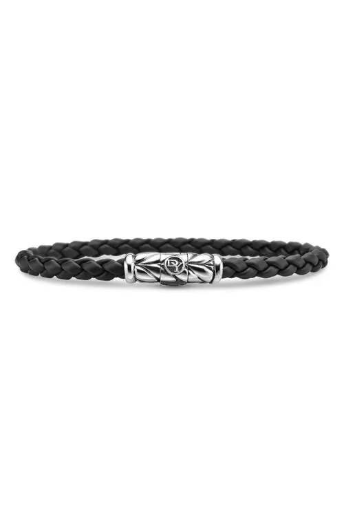 David Yurman Chevron Braided Rubber Bracelet - Black