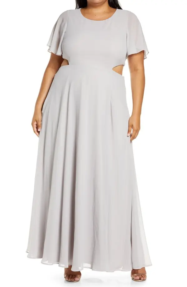lulus grey dress Cute Light Grey Dress - Maxi Dress - Long Sleeve Dress - $40.00