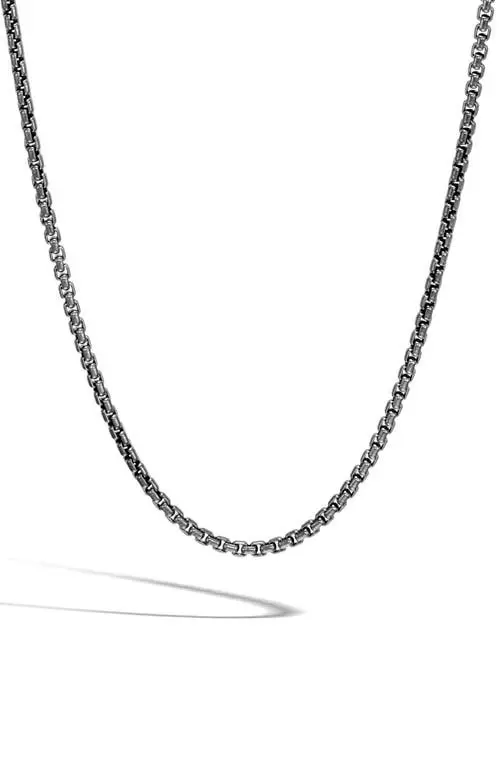 John Hardy Classic Box Chain Necklace - Black Rhodium