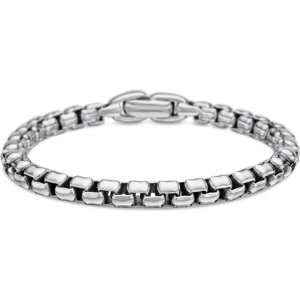 David Yurman Sterling Large Box Chain Link Bracelet