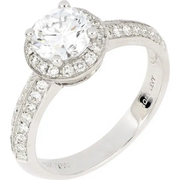 Bony Levy Beveled Pavé Diamond Engagement Ring Setting
