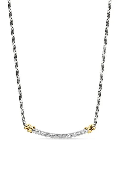 David Yurman Petite Helena Diamond Necklace - Diamond/silver