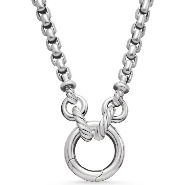 David Yurman Smooth Amulet Chain Necklace - Silver