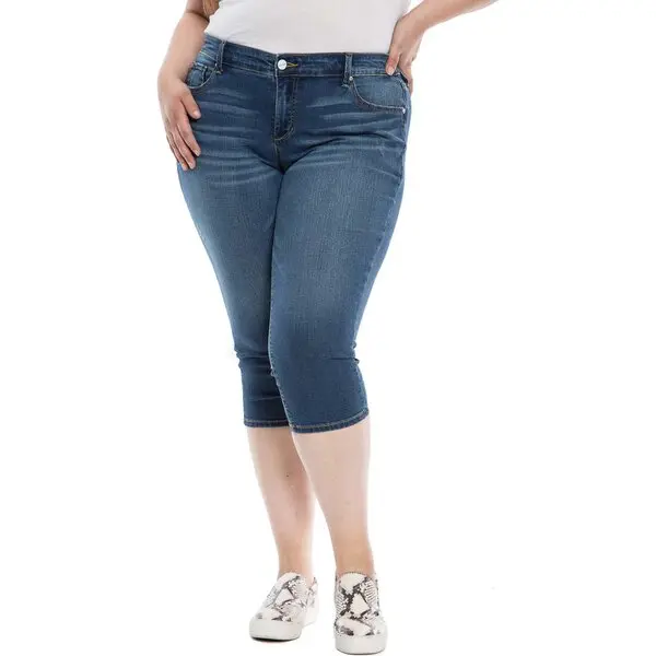 SLINK JEANS Frayed Capri Jeans - Palmer