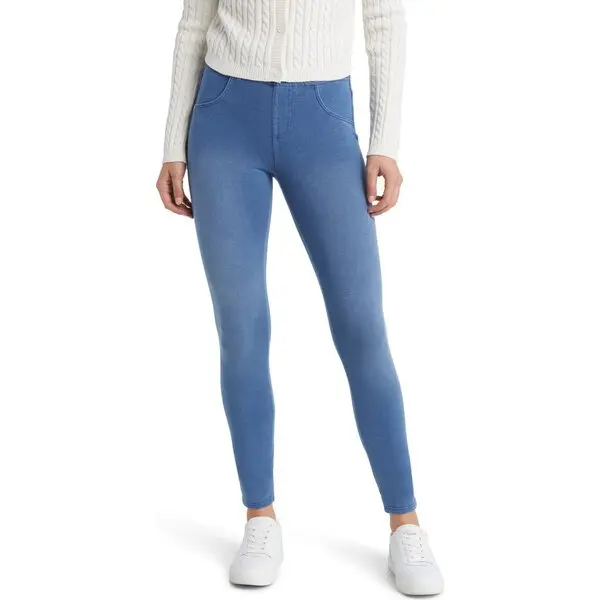 Hue Game Changing Seamless Denim Leggings - Classic Light Wash