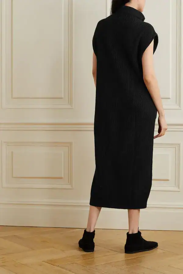 Mara Hoffman Net Sustain Fadia Ribbed Organic Cotton Turtleneck Dress In  Black - 70% Off | Editorialist