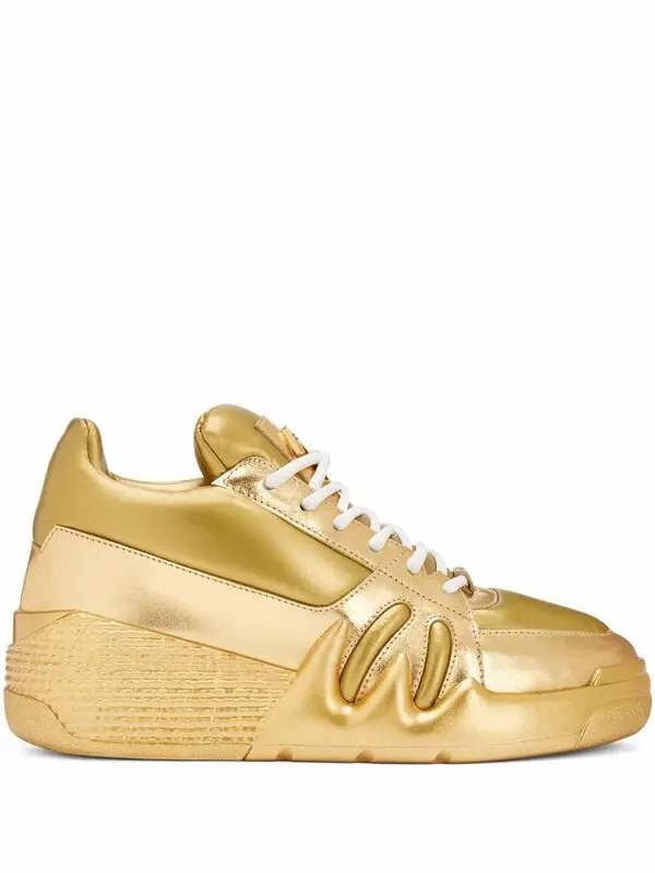 GIUSEPPE ZANOTTI Talon Metallic Mid-top Sneakers - Gold