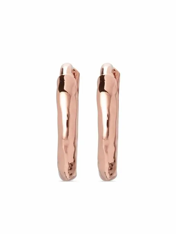Monica Vinader Ziggy Huggie Earrings - Pink