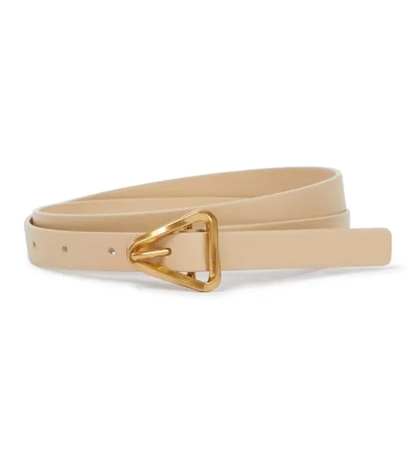 Bottega Veneta Belt 85 cm Beige Gold Leather Bottega Veneta Beige Smooth Leather Thin Belt Size 85/34  main image 4
