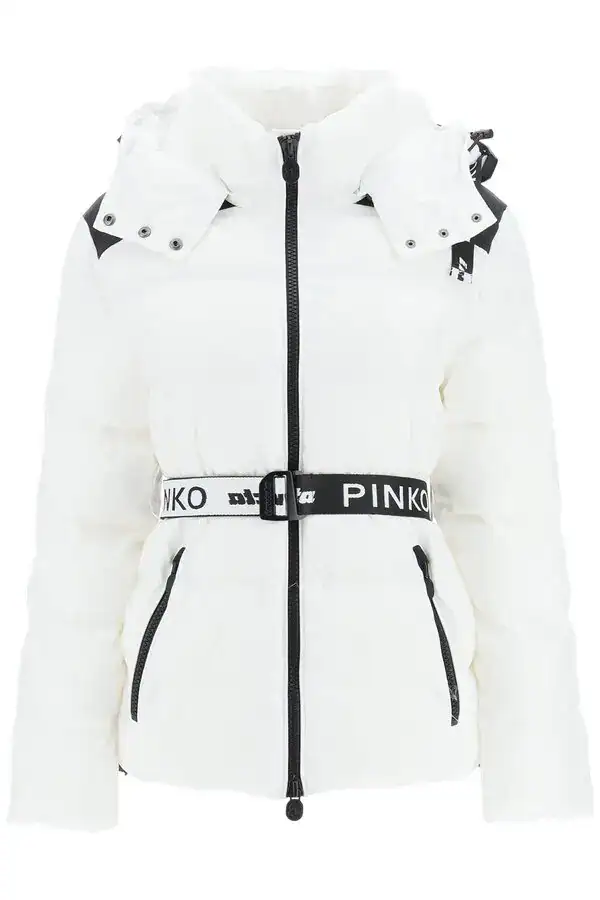 Pinko Invicta X Down Jacket Bianco Nero (White) Editorialist