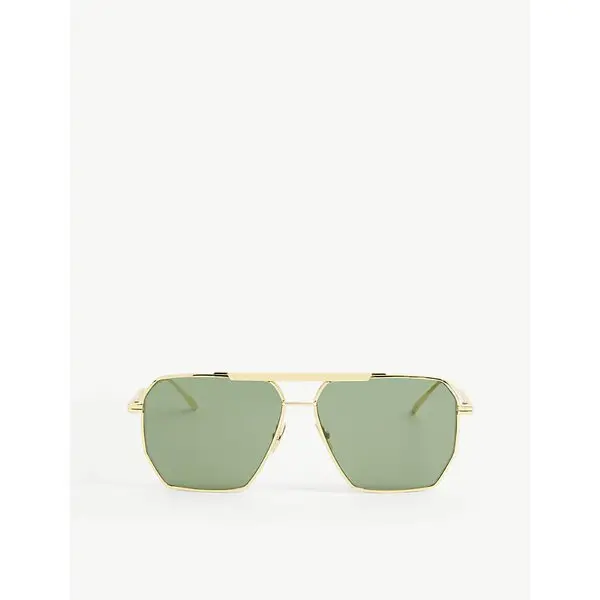 Bottega Veneta Aviator-frame Metal Sunglasses