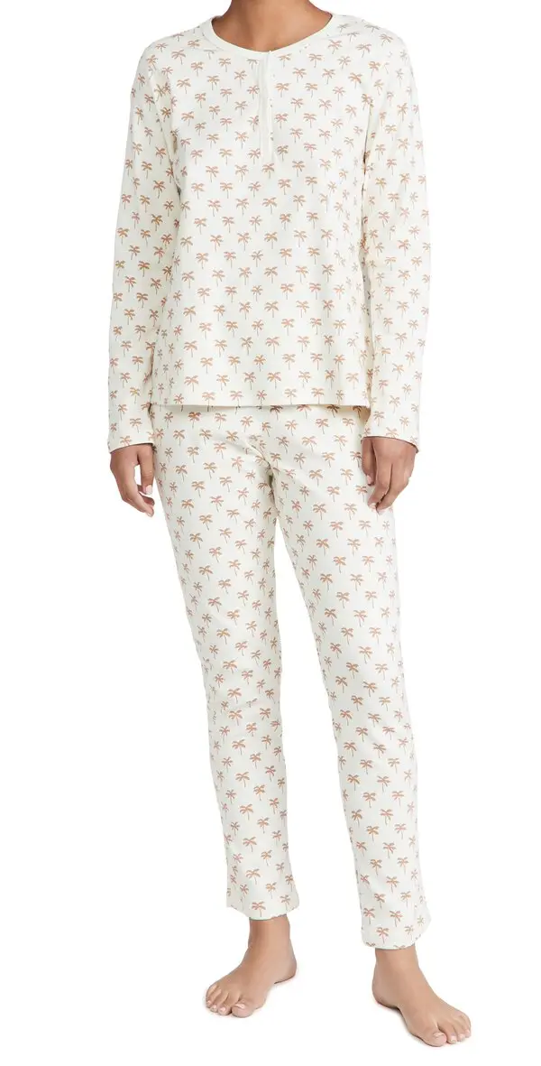 Roller Rabbit X Faherty Palms Pajama Set - Taffy | Editorialist