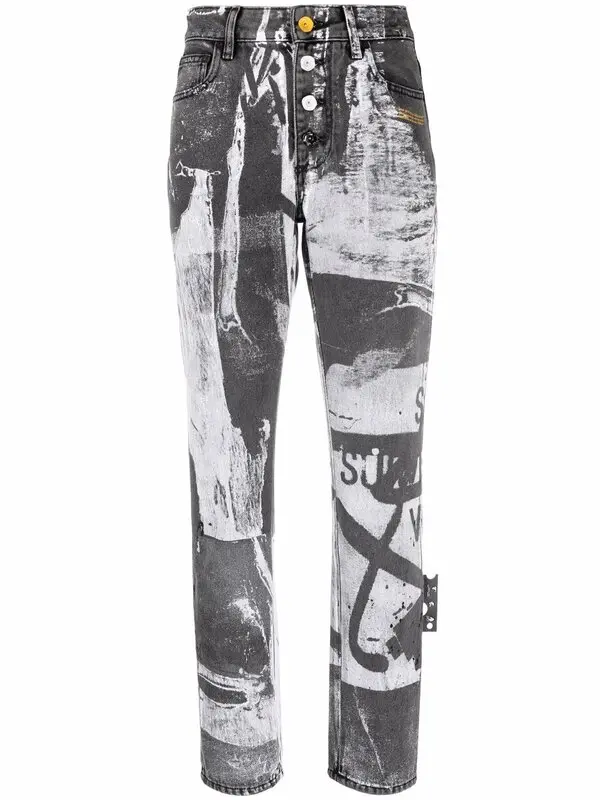 Off-White High-waisted Tapered Trousers