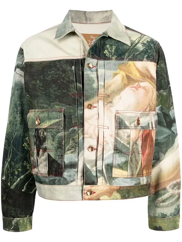 Vivienne Westwood Marent Renaissance-Print Denim Jacket