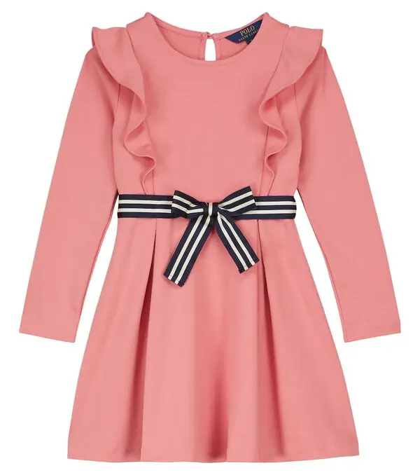 Ralph Lauren Belted Stretch-Jersey Dress In Pink - 30% Off | Editorialist