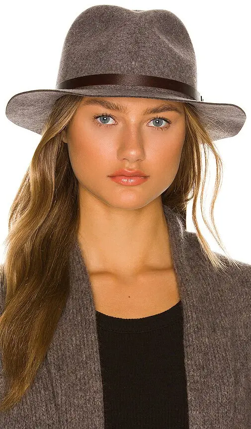 Rag & Bone Floppy Fedora Packable Hat In Grey - Mid Grey  display picture 2
