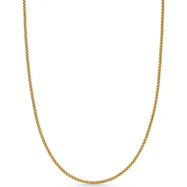 David Yurman 18k Gold Box Chain Necklace - Yellow Gold