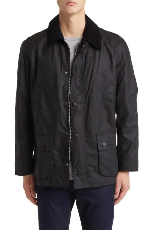 Barbour Ashby Waxed Cotton Jacket - Black Classic