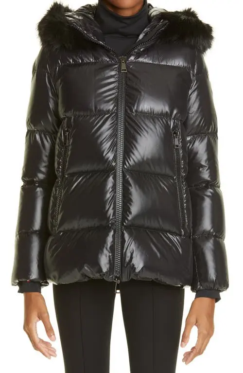 Moncler Laiche Quilted Hooded Down Jacket - Black