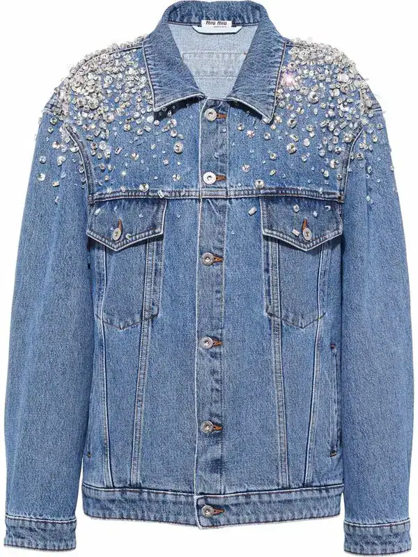 ジャケット・アウター miu miu SS1999 Coloured Denim Jacket 38 レディース miu miu SS1999 Coloured Denim Jacket 38