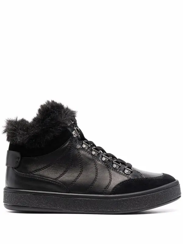 Geox Leelu Faux-fur Trim Sneakers