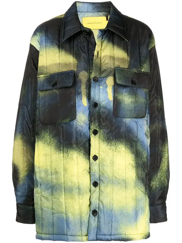 MARQUES' ALMEIDA Tie-dye Print Padded Coat