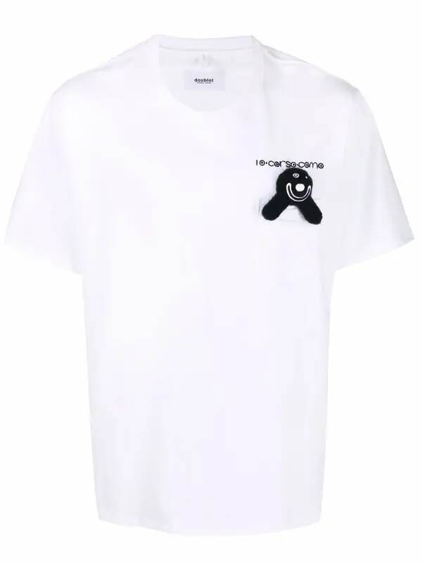 DOUBLET Smiley Short-sleeve Cotton T-shirt - White