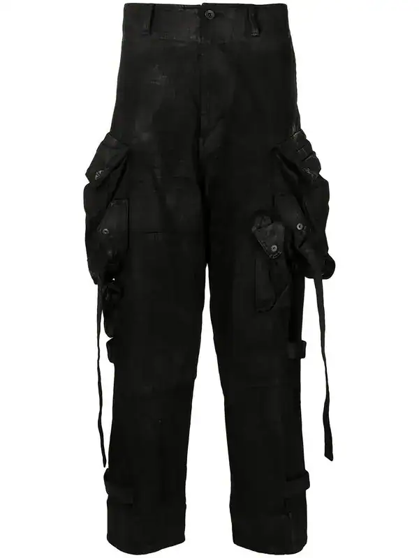 Julius Gas Mask Coated Cargo Pants In Black - 51% Off | Editorialist