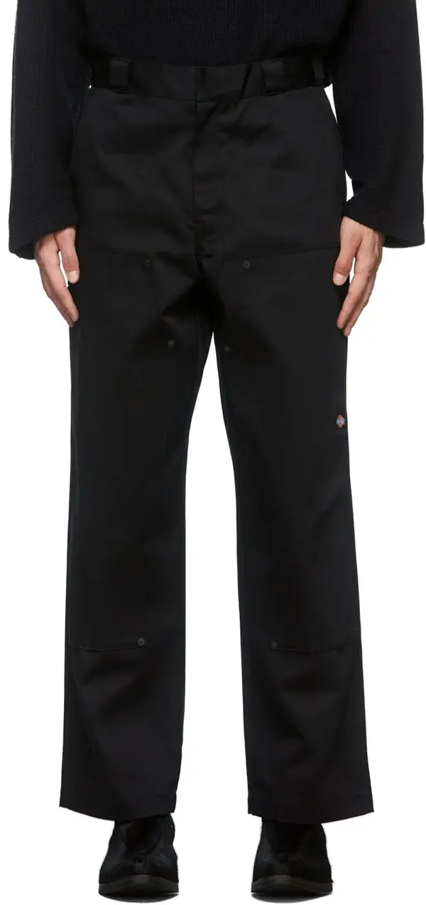 Jieda Dickies Edition Double Knee Print Trousers In Black